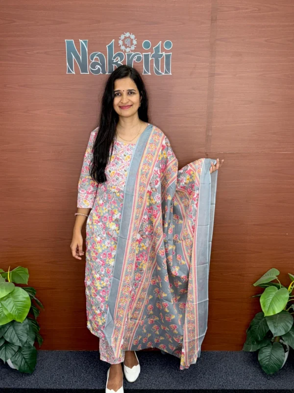 Cotton designer salwar set (3pc set) – Nakriti