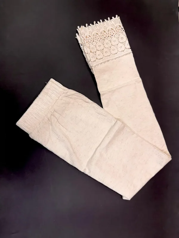 Stretchable Cotton Embroidery Lace Pant – Nakriti